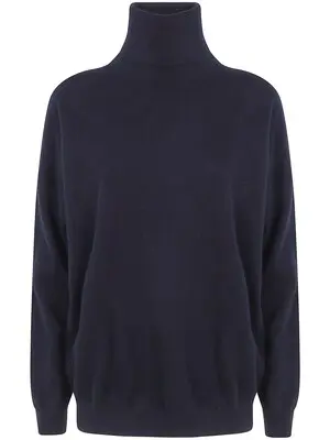 GENTRYPORTOFINO Asymmetric Sweater - Black