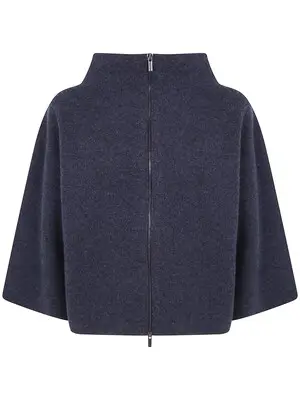 GENTRYPORTOFINO Sweater Zip Knit Jacket - Gray