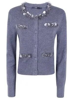 Seventy Cardigan With Appliques - Gray