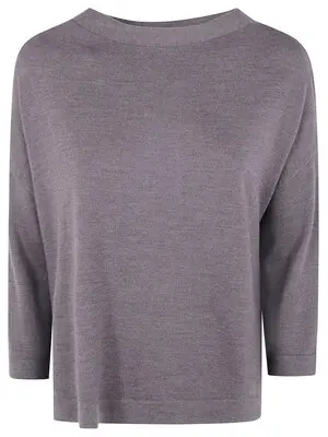 MA`RY`YA Sweater Boat Neck "boat Neck Merino Sweater