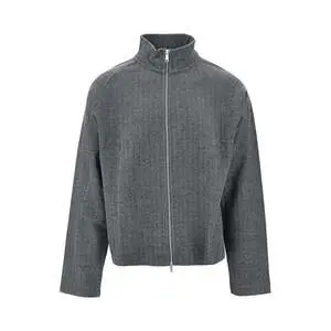 MFPEN Herringbone Cotton Full-zip Weathirt - Grey