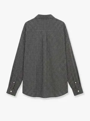 Loewe Technical Cotton Shirt With Allover Check Pattern