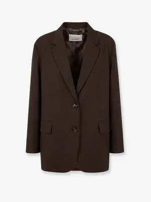 THE FRANKIE SHOP Bea Oversized Blazer - Brown