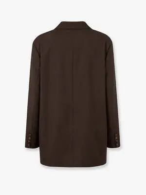 THE FRANKIE SHOP Bea Oversized Blazer - Brown
