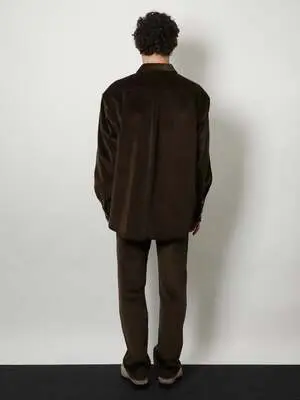 Loewe Corduroy Shirt With Leather Pocket
