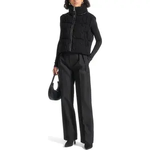 Manière De Voir Kristina 2-in-1 Cable Knit Puffer Jacket/gilet