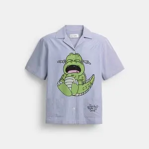COACH OUTLET Brain Dead Darby Dino Short Sleeve Button Up Shirt