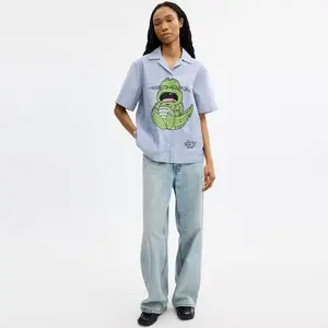COACH OUTLET Brain Dead Darby Dino Short Sleeve Button Up Shirt