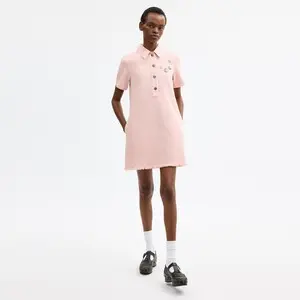 COACH OUTLET Brain Dead Short Sleeve Denim Mini Dress