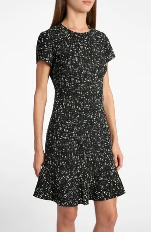 Santorelli Moira A-line Sheath Dress In Stretch Jacquard