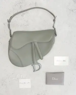 FWRD RENEW Dior Ultra Matte Saddle Bag - Grey
