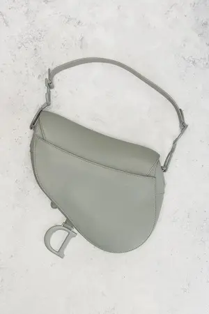 Dior Ultra Matte Saddle Bag - Grey