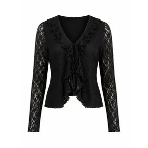 YUMI Ruffle Lace Top