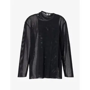 Junya Watanabe Oversized Long-sleeve Mesh Top