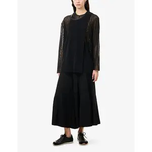 Junya Watanabe Oversized Long-sleeve Mesh Top