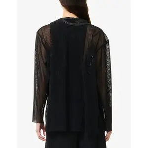 Junya Watanabe Oversized Long-sleeve Mesh Top