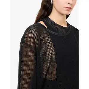 Junya Watanabe Oversized Long-sleeve Mesh Top