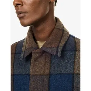 SONG FOR THE MUTE Coach Check Long Wool Coat