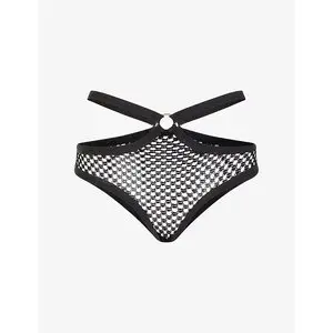 Agent Provocateur Bubbles Fishnet Full Briefs - Black