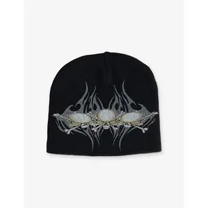 HELLSTAR Tribal Skullz 2 Cotton Beanie - Black