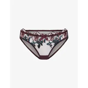 Agent Provocateur Callypso Mesh Full Brief - Plum/green