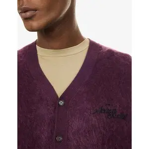 Acne Studios Klasher Logo-embroidery Cashmere Cardigan
