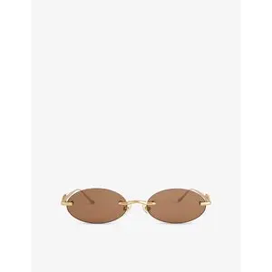 KAREN WAZEN Vicky Frameless Metal Sunglasses - Brown