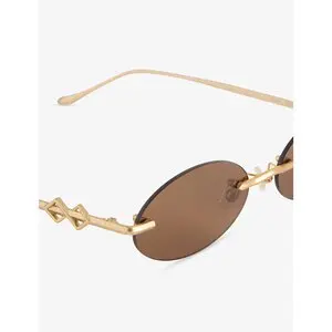 KAREN WAZEN Vicky Frameless Metal Sunglasses