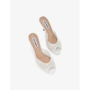 Steve Madden Rollout Embellished Woven Heeled Mules