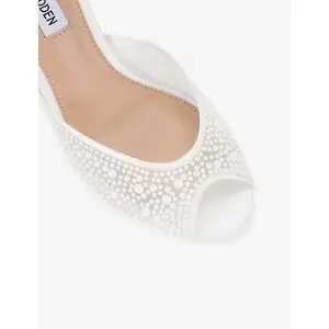 Steve Madden Rollout Embellished Woven Heeled Mules