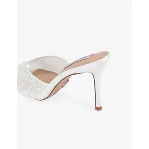 Steve Madden Rollout Embellished Woven Heeled Mules