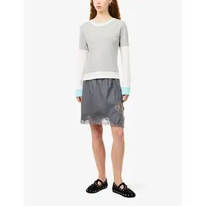 Gimaguas Katalin Lace-trim Cotton Mini Skirt
