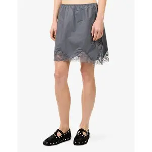Gimaguas Katalin Lace-trim Cotton Mini Skirt
