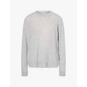 REFORMATION Boyfriend Crewneck Cashmere Jumper - Granite