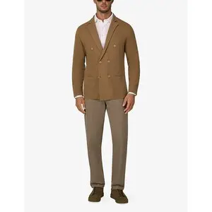 Boggi Milano Double-breasted Regular-fit Merino Wool Jacket