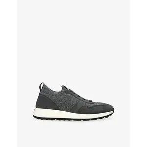 TOD'S Sportivo 79k Calzino Knitted And Suede Trainers - Grey/dark