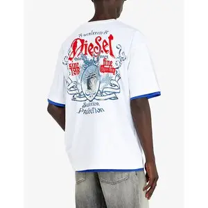 DIESEL® Flock Graphic-print Cotton T-shirt