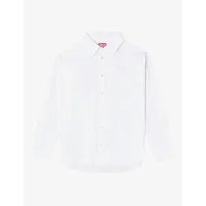 DIESEL® Embroidered-logo Stretch-cotton Poplin Shirt - 100