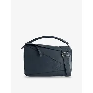 Loewe Puzzle Large Grained Leather Handbag - Deep Navy