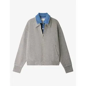 Sandro Two-in-one Wool And Cashmere-blend Cardigan - Grey