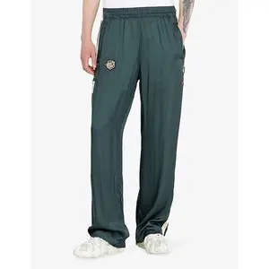 DIESEL® Embroidered-patches Satin Track Trousers