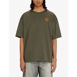 DIESEL® Flock Graphic-logo Print Cotton T-shirt - 98k
