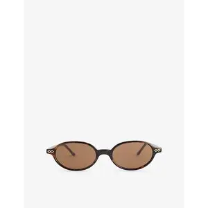 KAREN WAZEN Noor Round-shape Shell Acetate Sunglasses - Tortoise