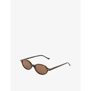 KAREN WAZEN Noor Round-shape Shell Acetate Sunglasses
