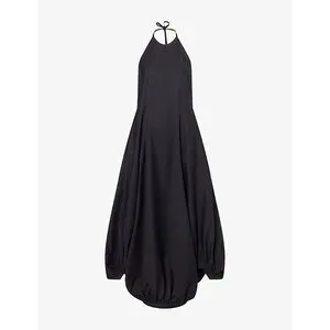 Gimaguas Samba Halter Cotton Maxi Dress - Black