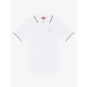 DIESEL® Contrast-trim Cotton Polo Shirt - 100