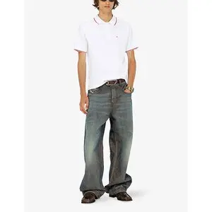 DIESEL® Contrast-trim Cotton Polo Shirt