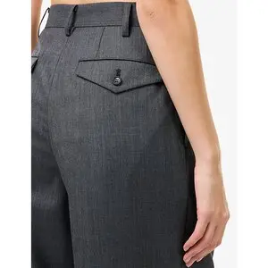 Junya Watanabe Double-pleat Wide-leg Wool Trousers