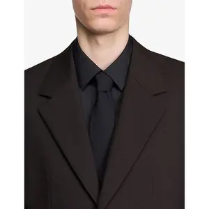 Sandro Collared Single-breasted Wool Suit Jacket
