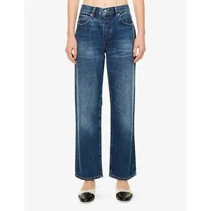 FRAME The Hang Straight-leg Cotton-blend Jeans